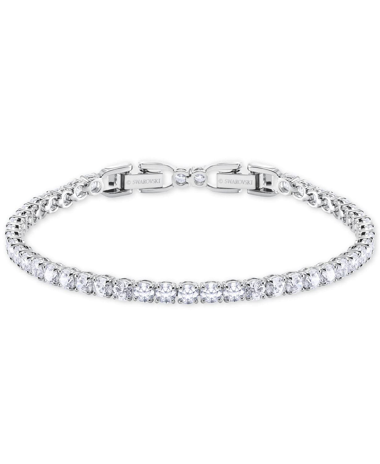 SWAROVSKI Crystal Deluxe White Rhodium-Plated Tennis Bracelet