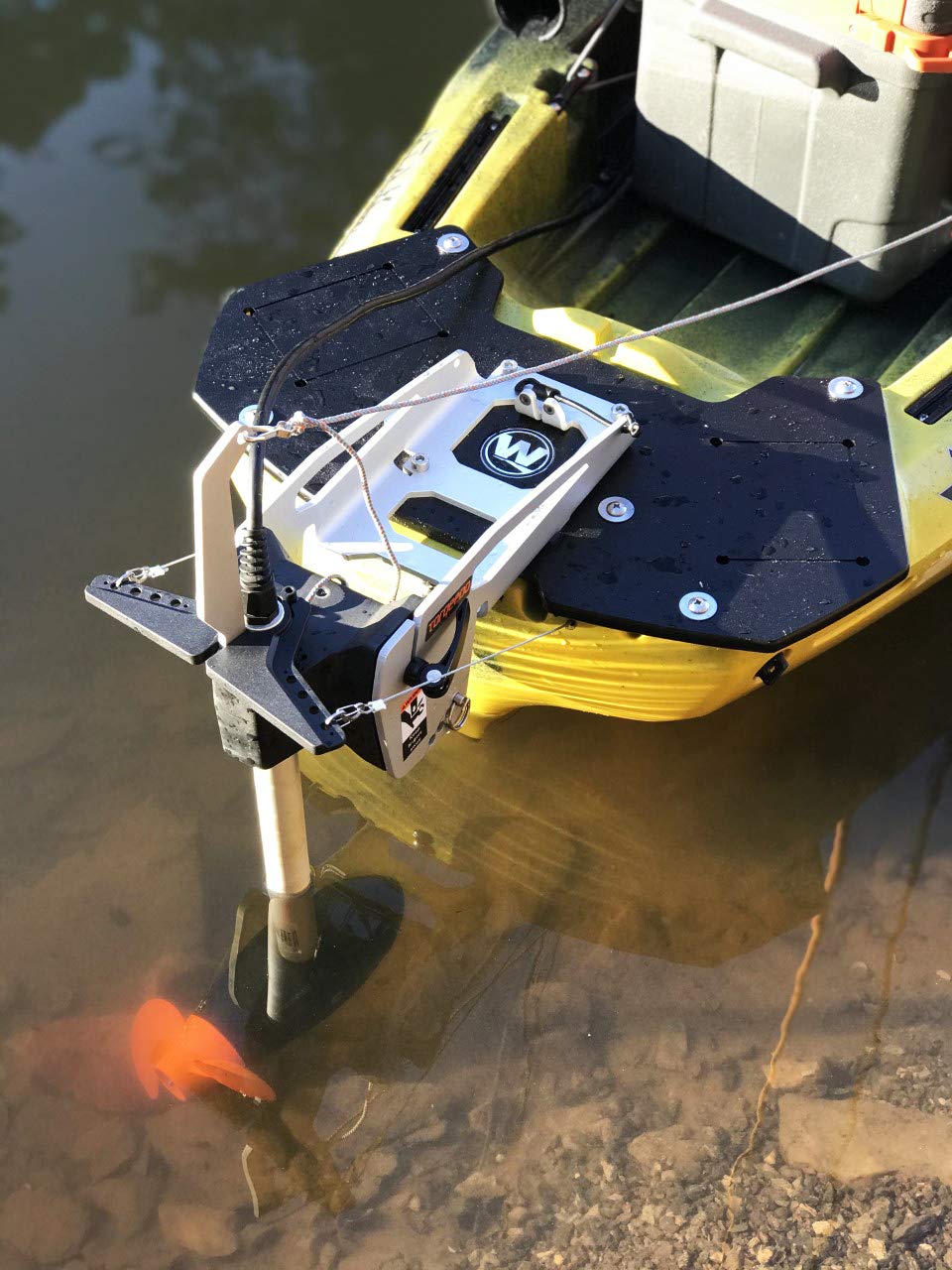 Wilderness Systems Kayak Stern Mounting Plate Gen 2 | Fits ATAK 120 Kayaks | Torqueedo Motor Mount | Kayak Power Pole Mount | Kayak Accessory Mount, One Size, Black (8070229)
