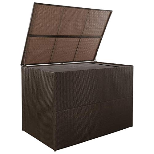 Unfade Memory Garden Storage Box Outdoor Storage Deck Box Patio Furniture 59"x39.4"x39.4"