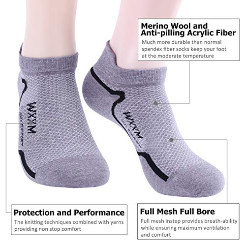WXXM Men's Merino Wool Crew Socks Wool Hiking Running Socks Breathable Winter Socks Indoor Sports Socks