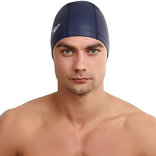 Speedo Polyester Unisex Swimming Swim Pool Cap Hat Adult - Navy Blue