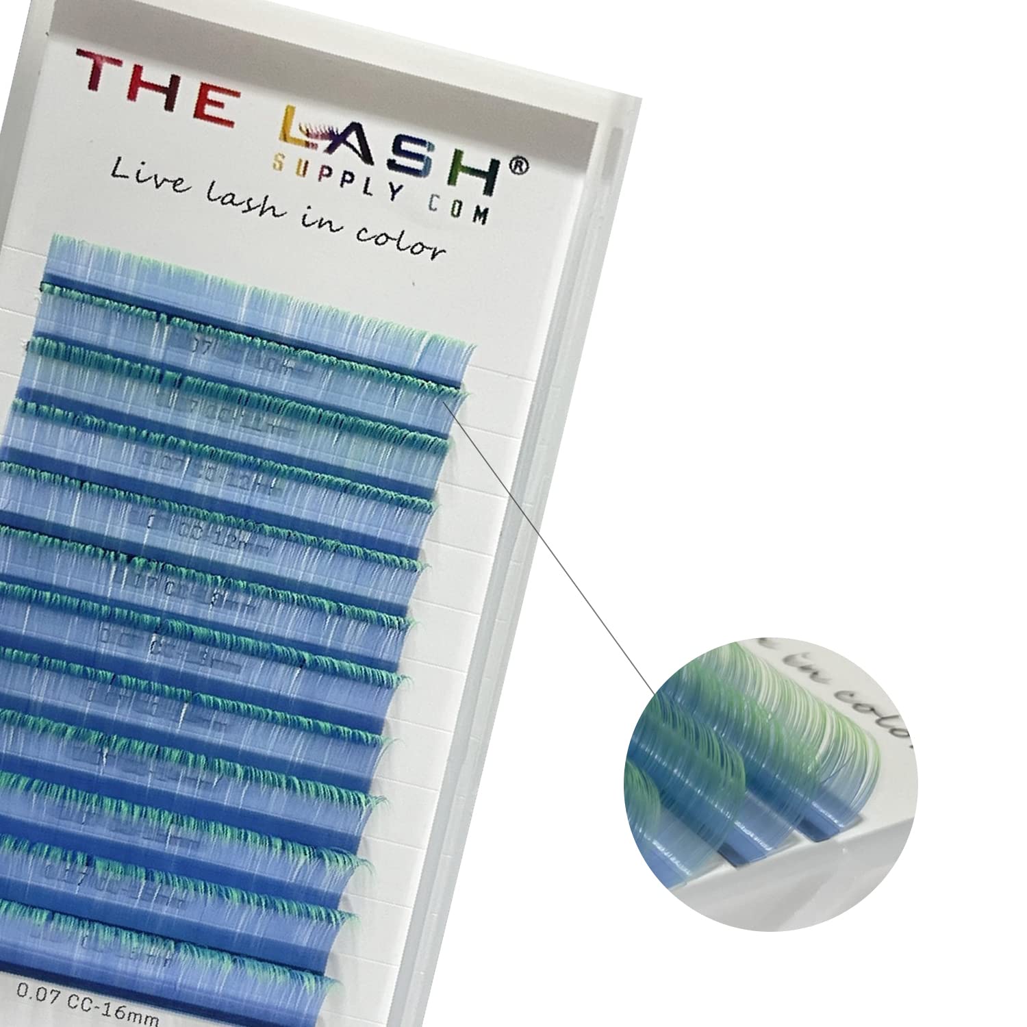 THE LASH SUPPLY Halloween Color Volume Eyelash Extensions, CC Curl, 13-18mm Length, 0.07 Thickness Multi Color, Natural and Long-lasting Curl, Mixed Color Pack, Professional Use Only