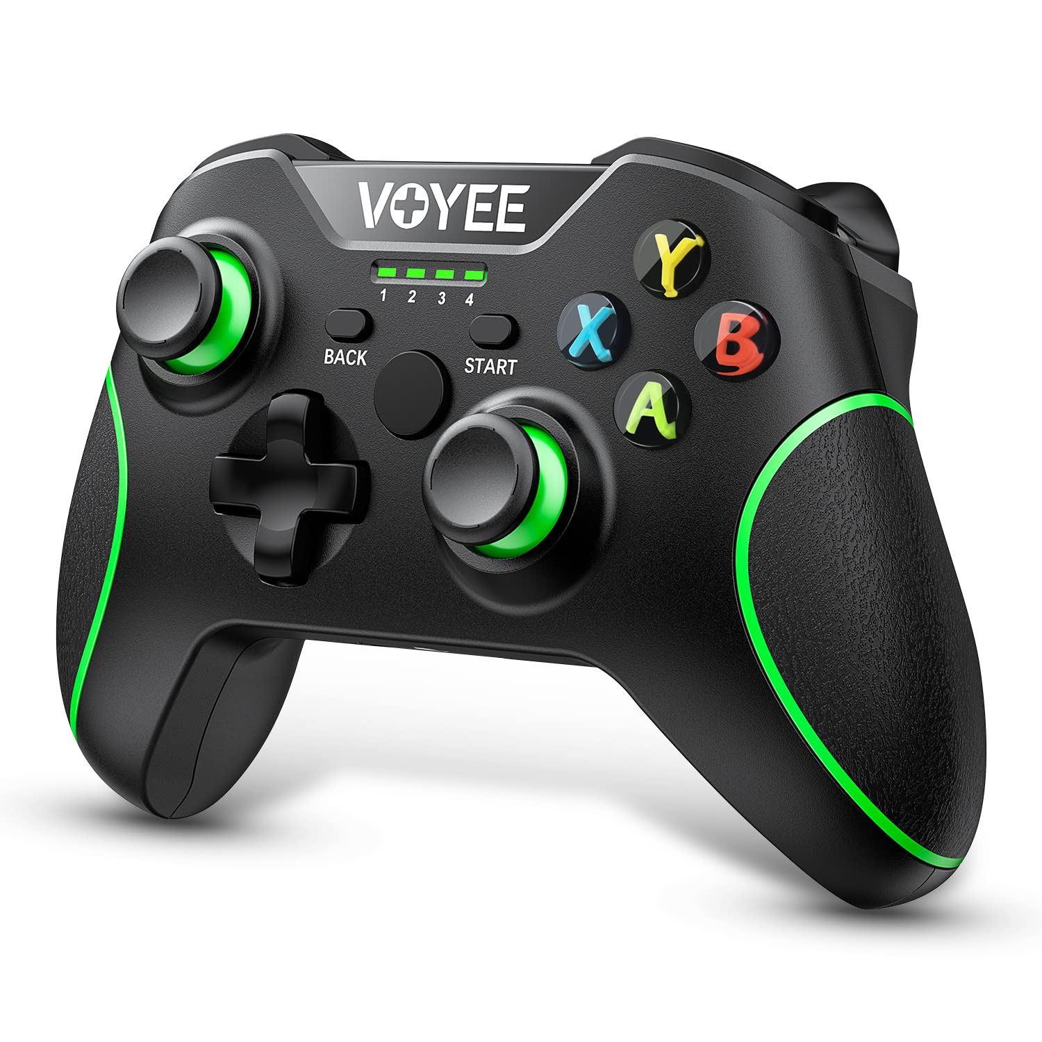 Xbox One Wireless Controller, VOYEE Enhanced 2.4GHZ Wireless Controller Compatible with Microsoft Xbox One/One S/One X/One Elite/PC Windows 7/8/10 | Dual Vibration-Black