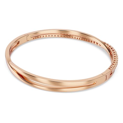 SWAROVSKI Hyperbola Bangle Bracelet with Clear Crystals on a Rhodium Finished Setting, Size One