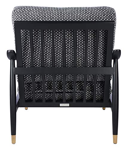 Safavieh Couture Collection Kiara Mid-Century Black and White Cushion Accent Chair