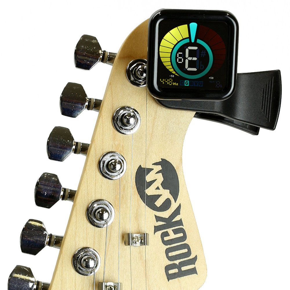 RockJam WeTune - A Clip-On Tuner for all instruments - Guitar, Bass, Ukulele, Violin & Chromatic Tuning Modes
