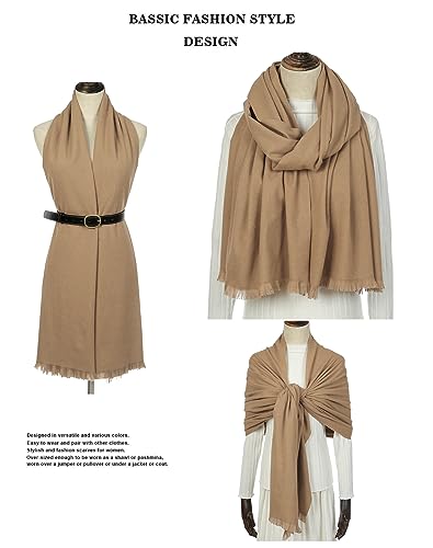 SWAT PANY Pashmina shawls and wraps for Evening Dresses Camel Scarf for Women Winter Shawl Wraps for Women Weedings