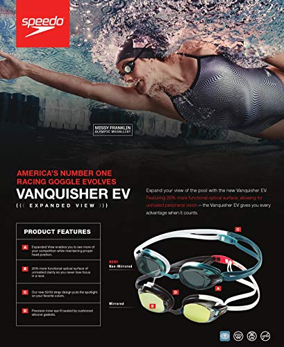 Speedo Unisex-Adult Swim Goggles Vanquisher Extended View