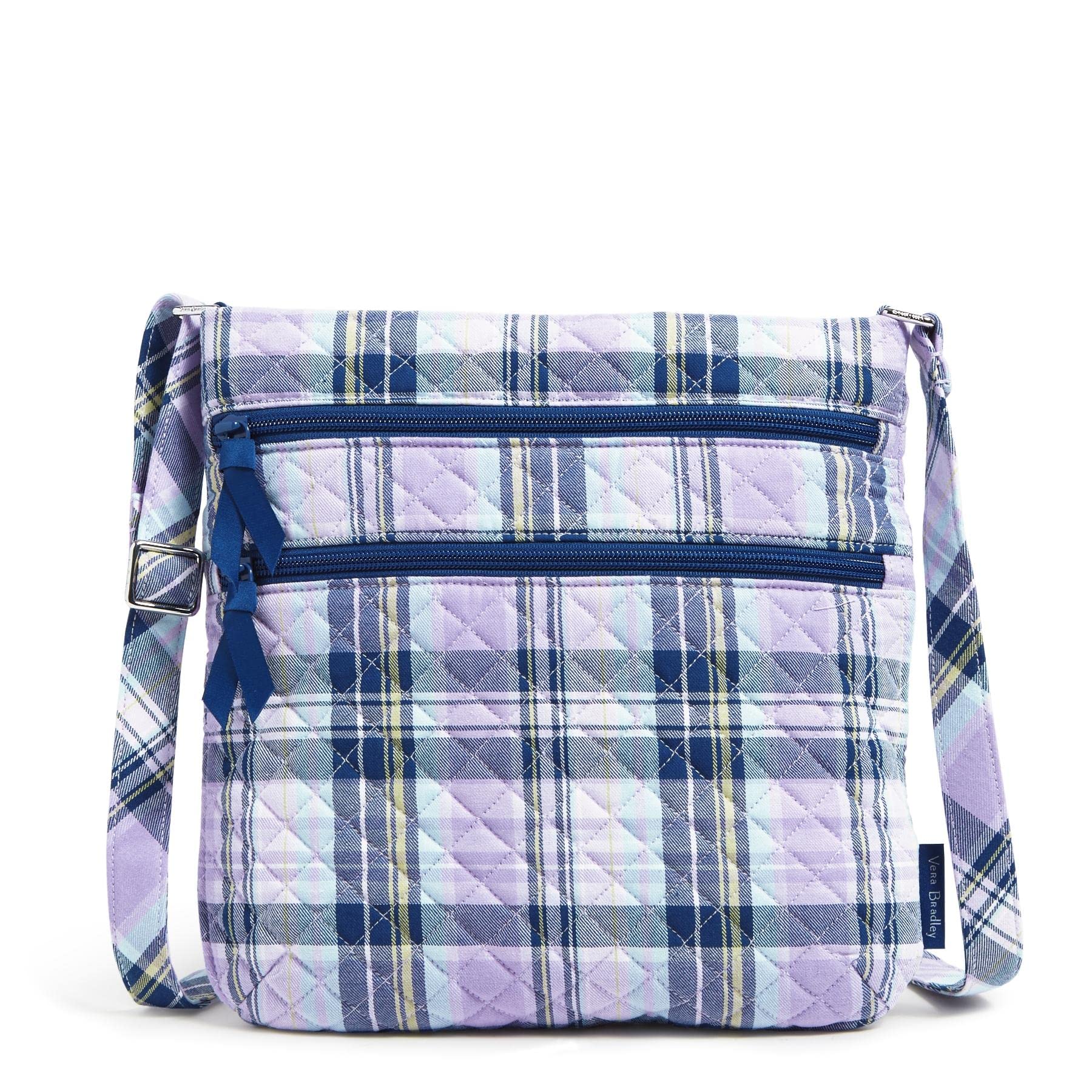 Vera Bradley Women's Cotton Triple Zip Hipster Crossbody Purse, Enchantment, One Size