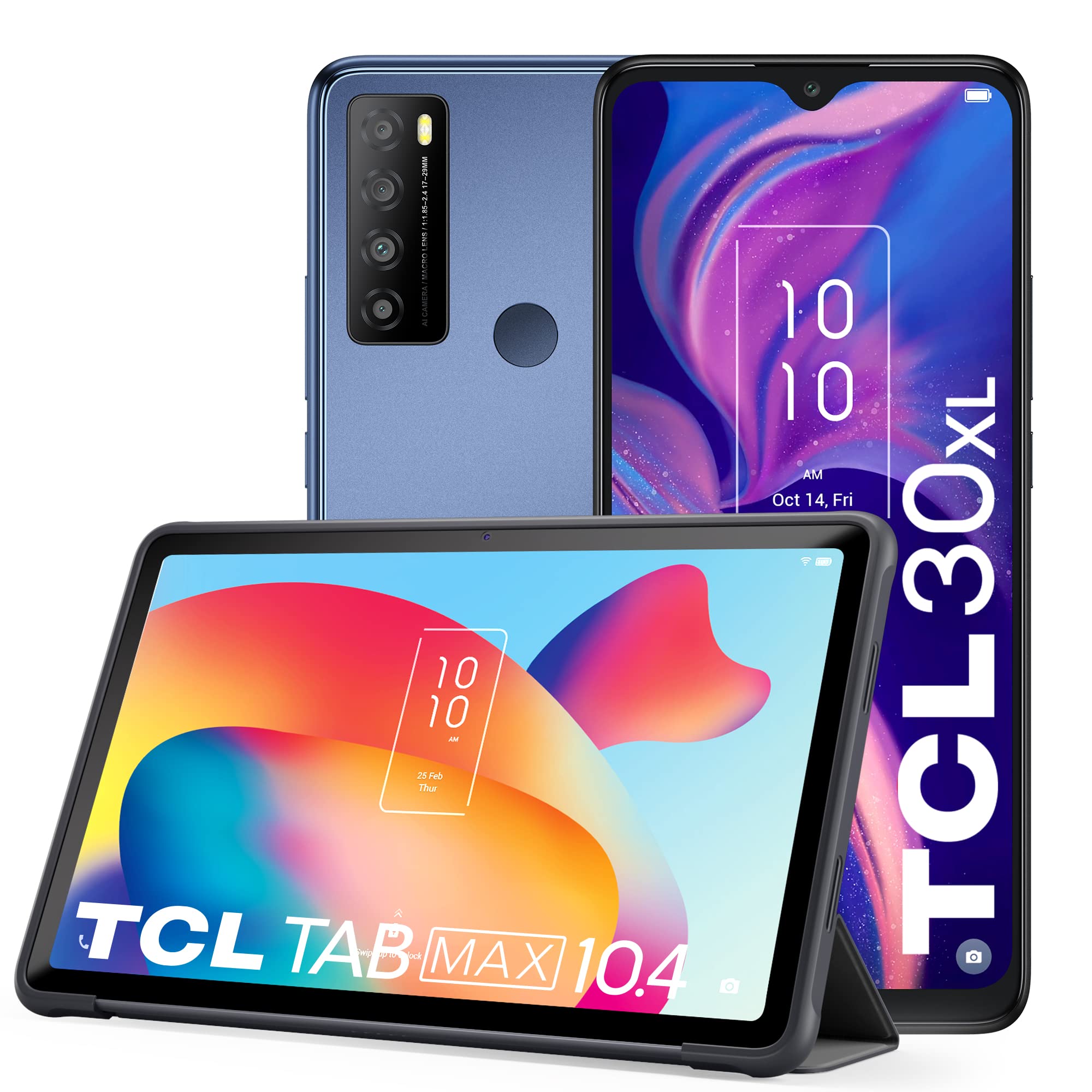 TCL 10.36 inch Android Tablet with case 6GB + 256GB 30XL 6GB + 64GB