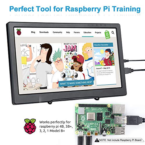 SunFounder RPi Display-Portable 2 HDMI Gaming Monitor-13.3 Inch, 1920x1080-For PS4, RPi, WiiU, Xbox 360, Windows 7/8/10