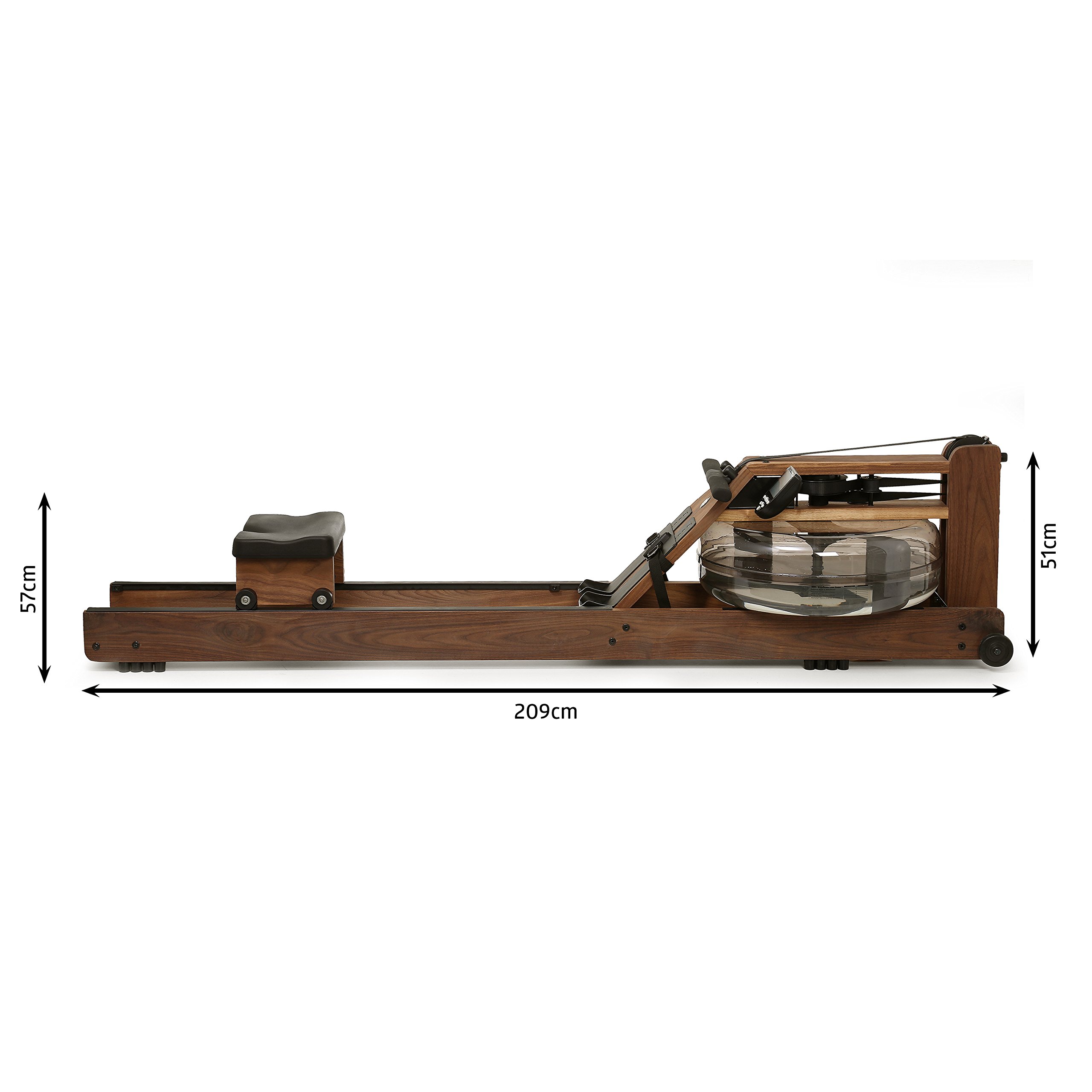 WaterRower Walnut Rowing Machine with S4 Monitor | USA MADE | Original Handcrafted Erg Machine for Home Use & Gym | Best Warranty