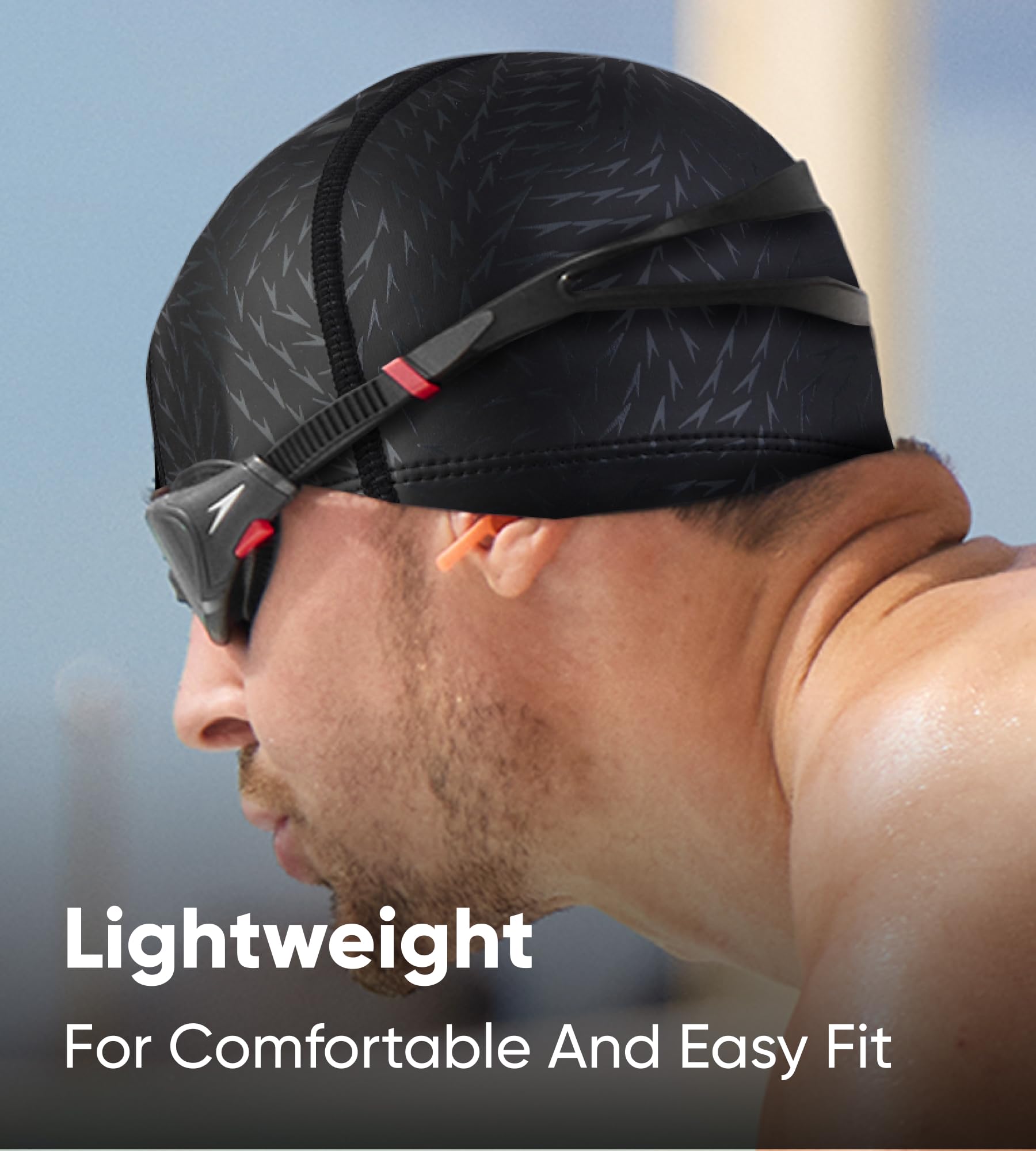 Speedo Unisex's Boom Ultra Pace Swim Cap, Oxid Grey/Black, One Size