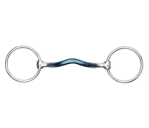 Shires BLUE ALLOY LOOSE RING with MULLEN MOUTH (5")