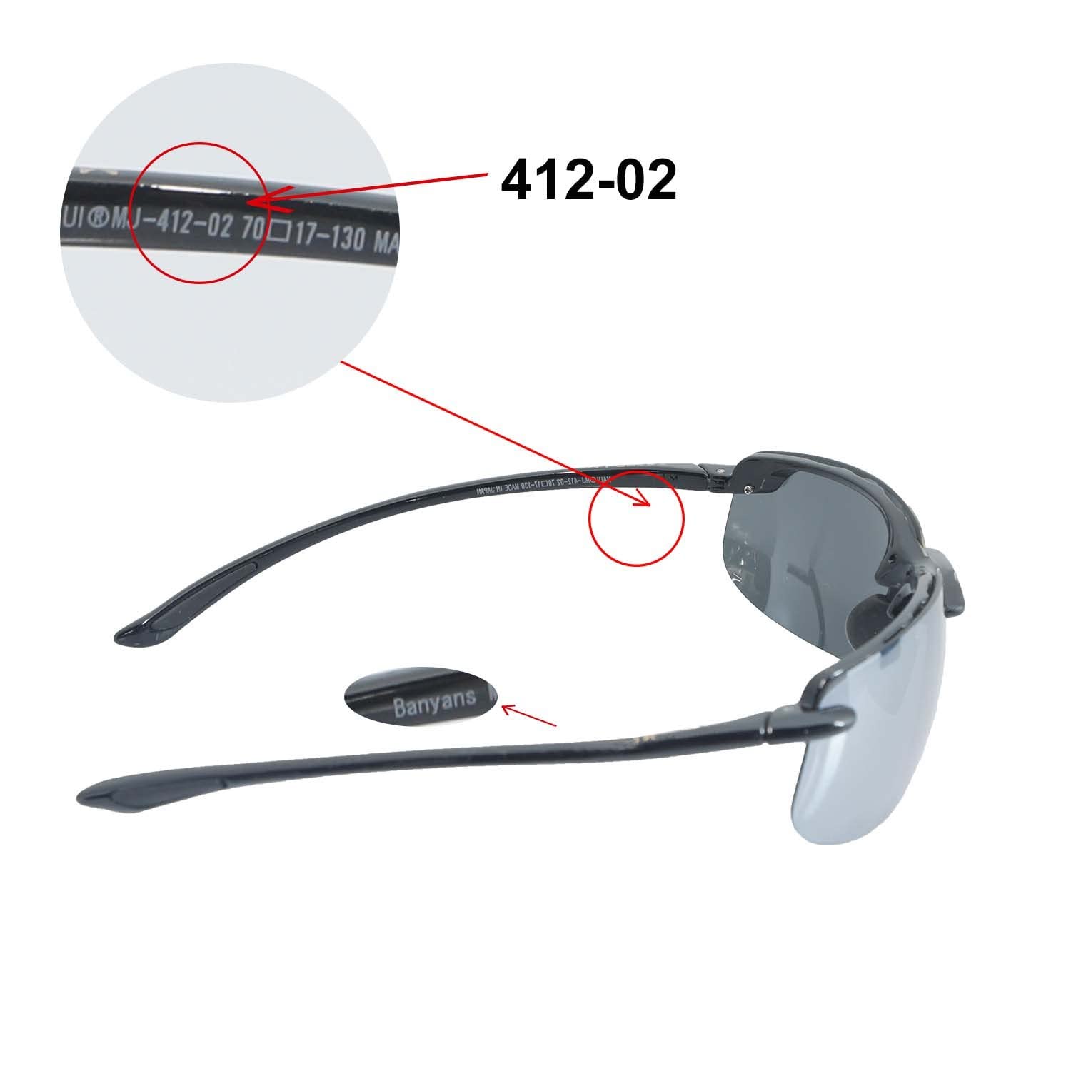 Walleva Black Polarized Replacement Lenses For Maui Jim Banyans Sunglasses
