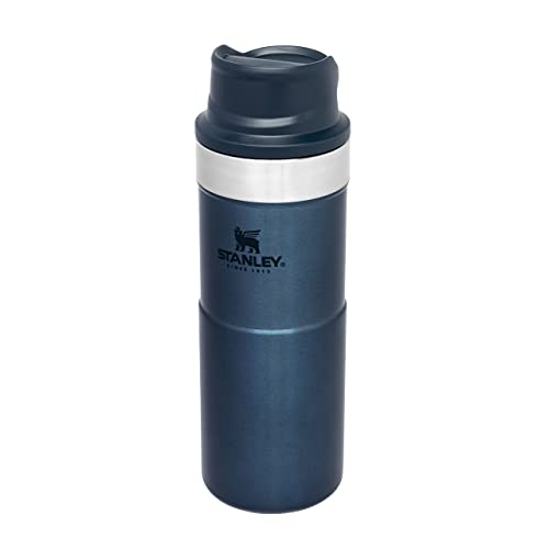 STANLEY Trigger Action Travel Mug 0.35L - Keeps Hot For 5 Hours - BPA-Free - Thermal Mug For Hot Drinks - Leakproof Reusable Coffee Cup - Dishwasher Safe - Nightfall