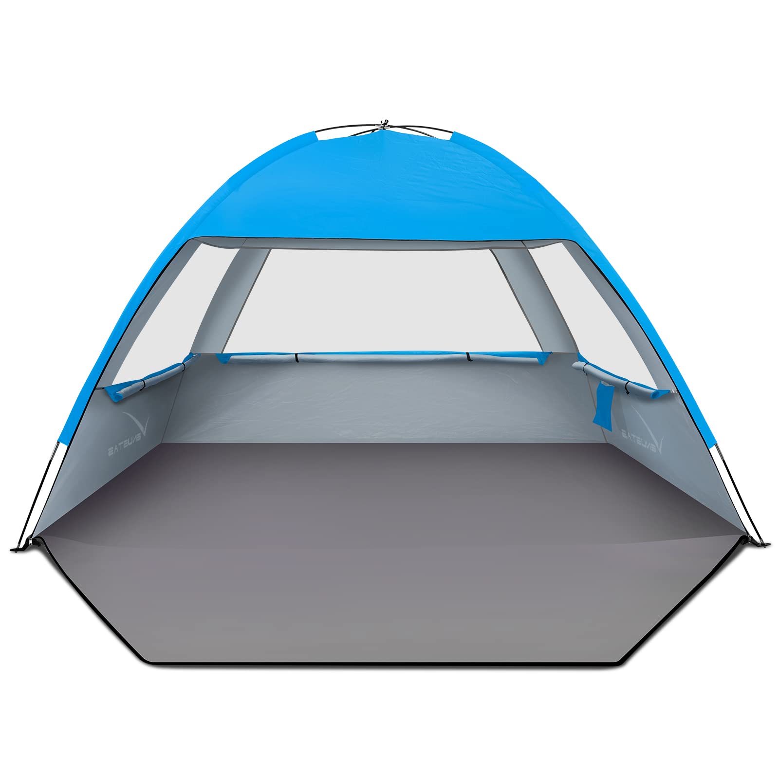 Venustas Beach Tent Sun Shelter for 3/4-5/6-7/8-10 Person, UPF 50+ UV Protection Portable Beach Canopy, Lightweight and Easy Setup Cabana