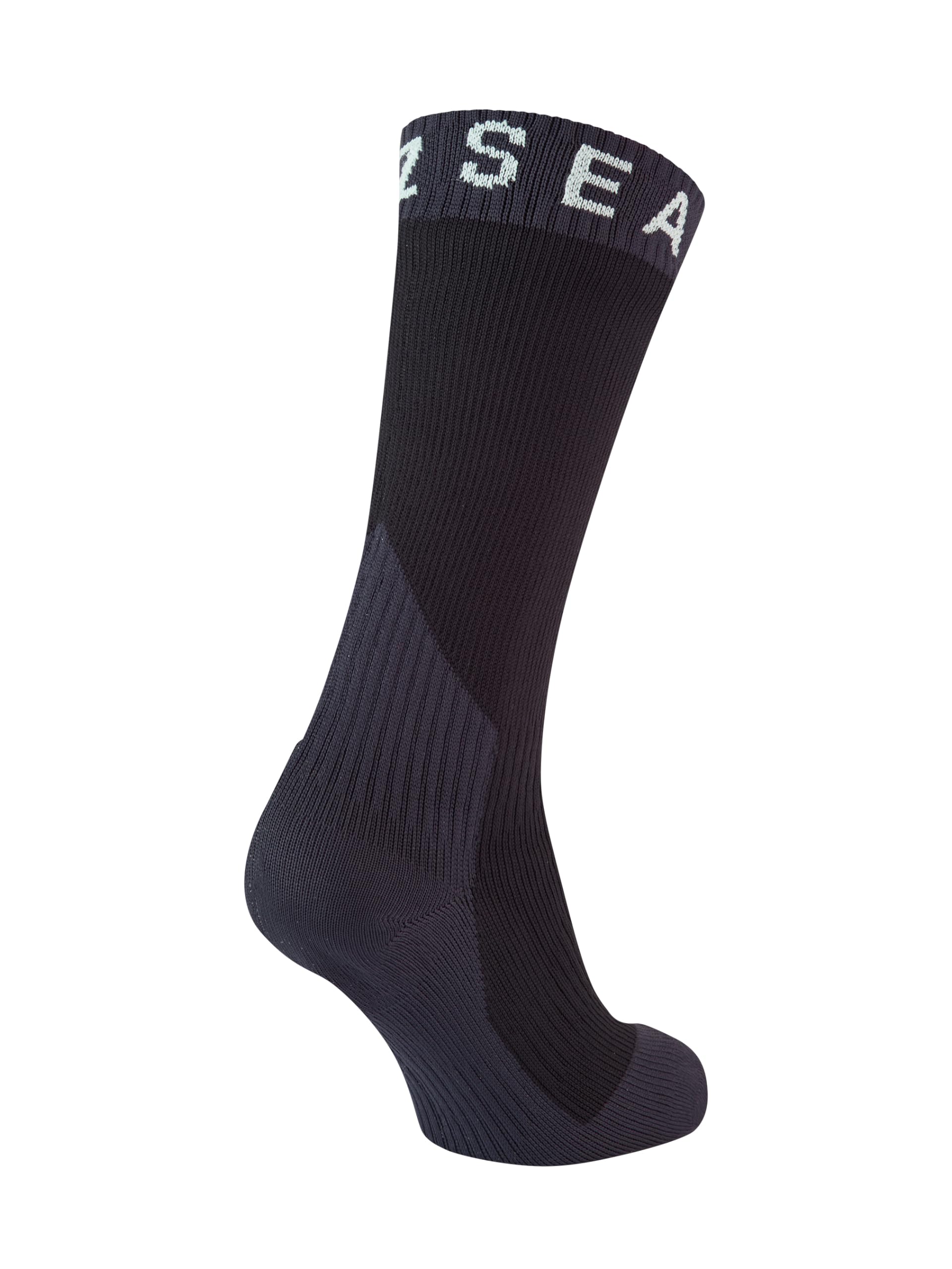 SEALSKINZ Unisex Waterproof Extreme Cold Weather Mid Length Sock, Black/Grey/White, Large