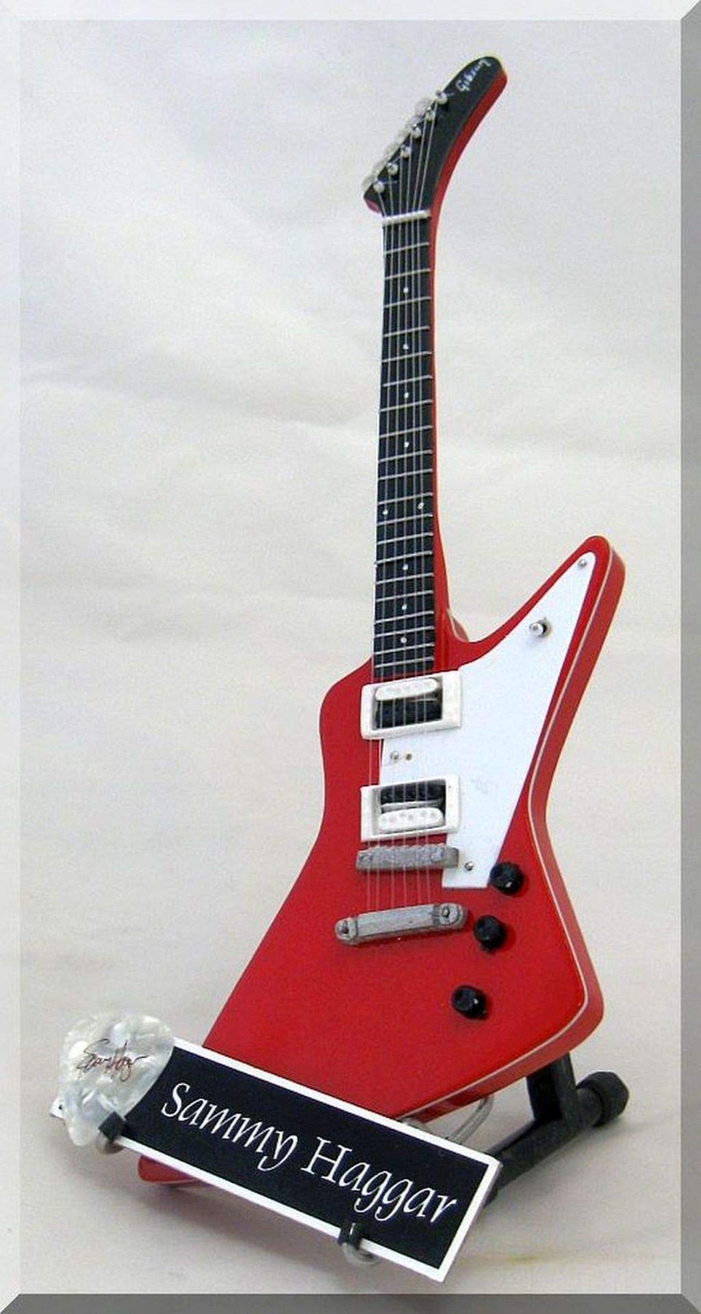 SAMMY HAGAR Miniature Guitar Explorer with Guitar Pick