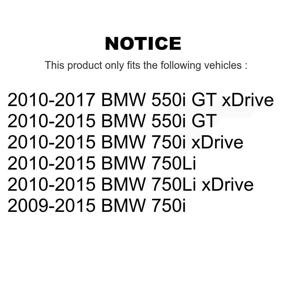Transit Auto - Front Coated Disc Brake Rotors And Ceramic Pads Kit For BMW 750Li xDrive 750i 550i GT KGT-102432