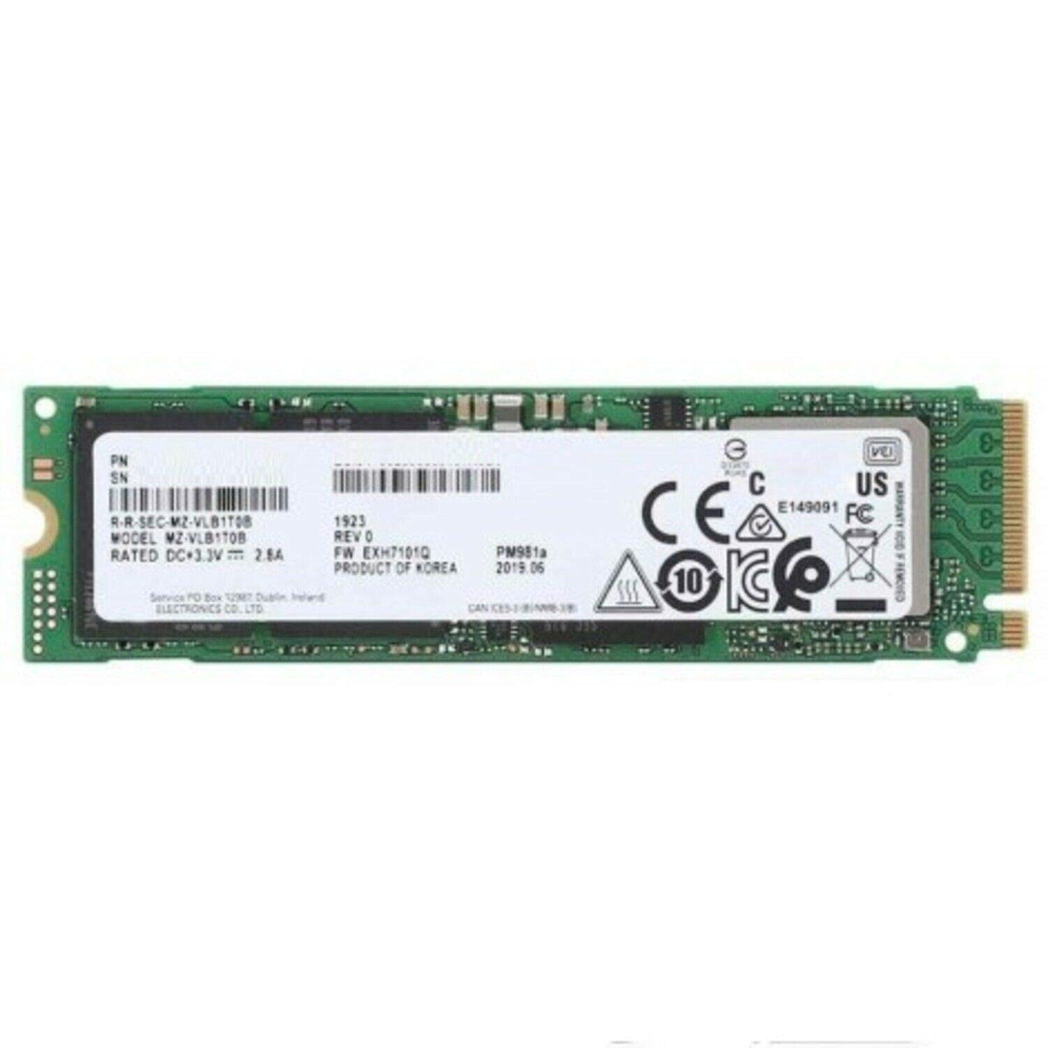 Samsung PM981a M.2 1000 GB PCI Express 3.0 TLC NVMe