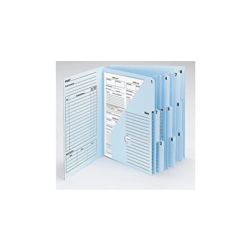 Smead Project Organizer, 10 Pockets, Closed Sides, Preprinted Templates, Reinforced Tabs, Letter Size, Navy/Lake Blue (89200)
