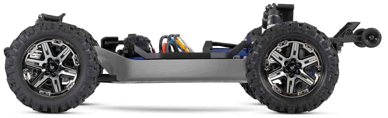 Traxxas 670764BLUE Rustler 4x4 Vxl: 1/10 Scale Stadi