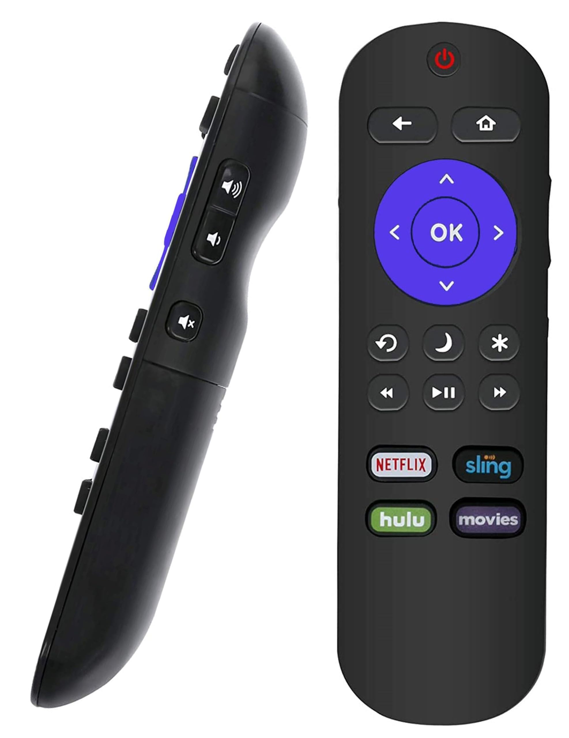Universal Remote Control Compatible with All Insignia Roku TVs, All Insignia Roku Smart TV with Netflix/Sling/Hulu/Movies- No Setup Required