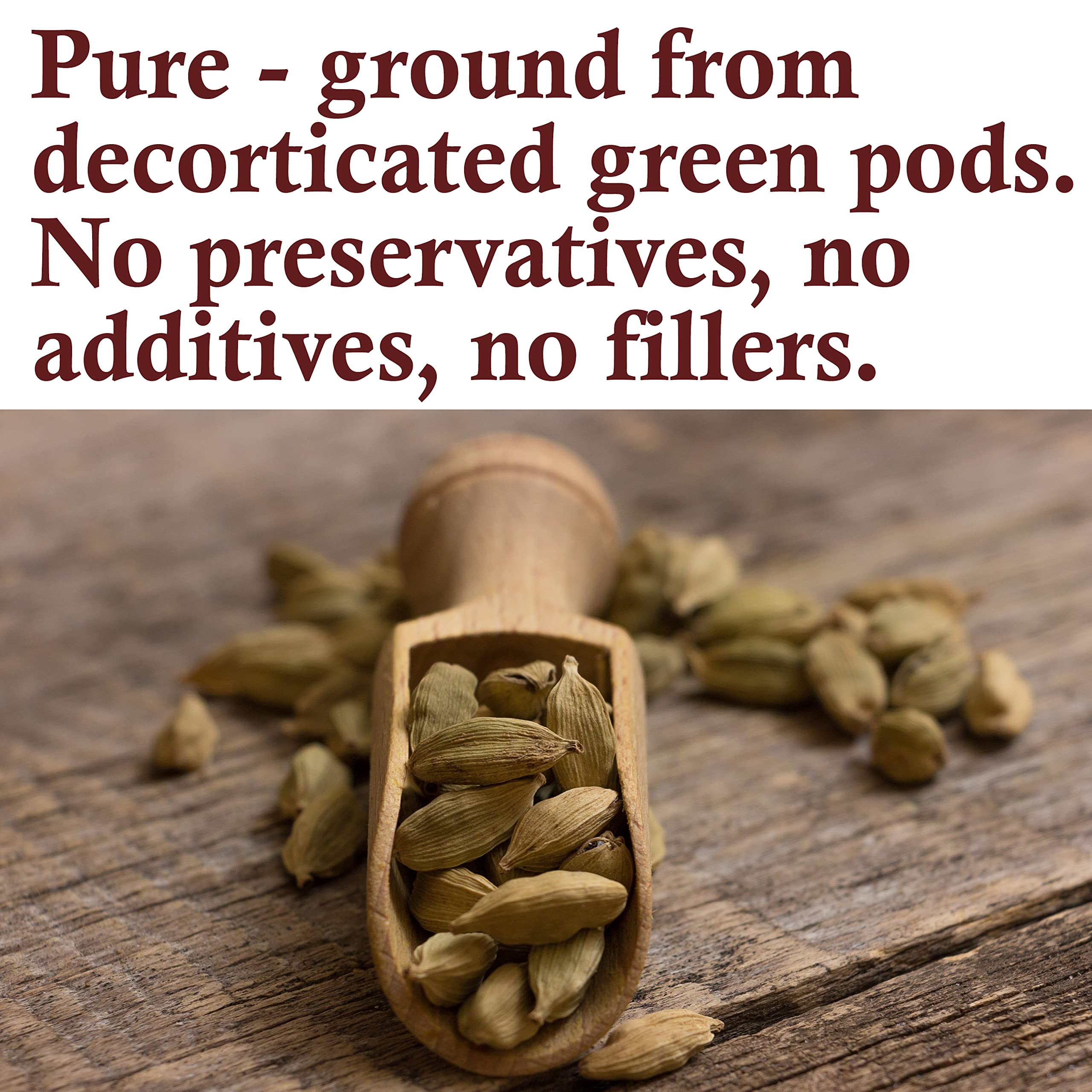 The Spice Way Cardamom Ground - (4 oz) Ground Green Decorticated Cardamom Kosher by OK