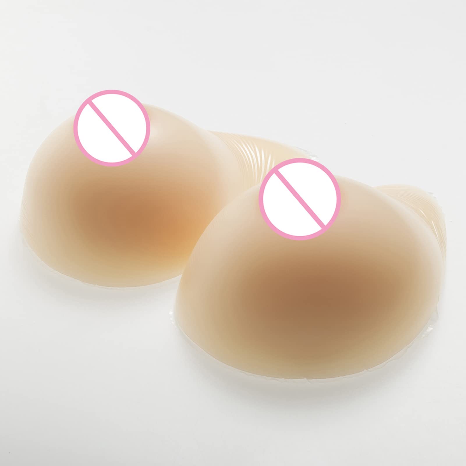 WRATX 1 Pair Spiral Silicone Bra Inserts Push Up Fake Breasts Crossdressing Prosthetics Fake Boobs Confidence Booster Self-Adhesive Breast A-1200g