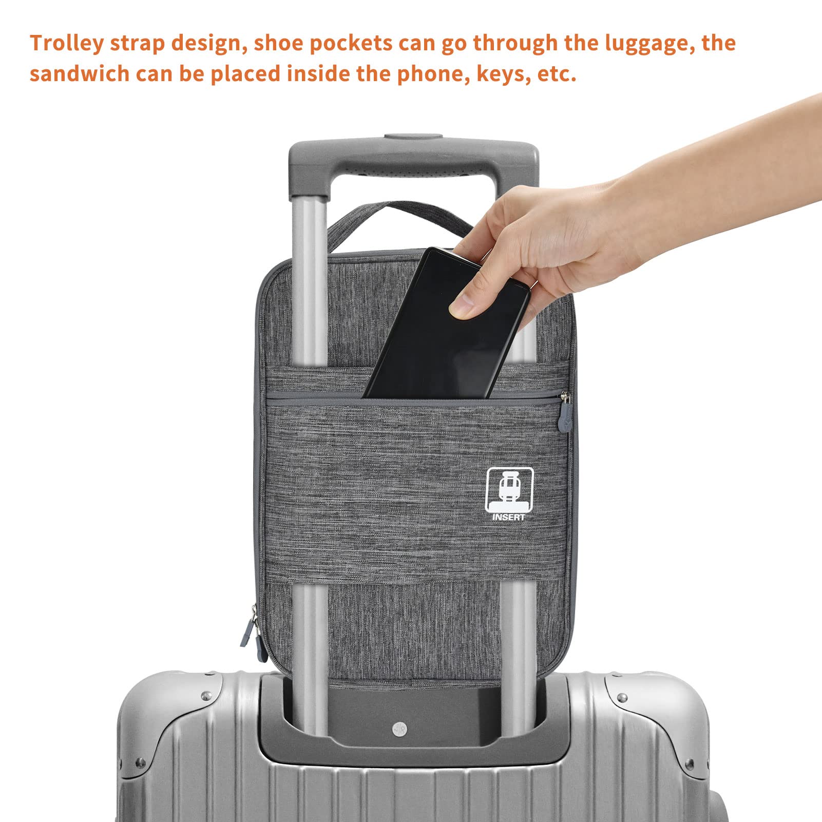 WISTOLL travel Shoe Bag ,Efficiently Pack 3 Pairs of Shoes - Waterproof, Portable, and Essential for Organized Suitcase Sorting.