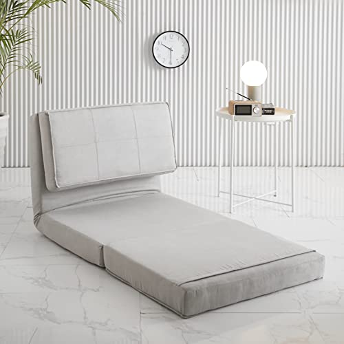 Urban Lifestyle Ultra Suede Convertible Flip Chair, L28.5 x W29.53 x H23.0, Grey