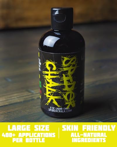 SPIDER CHALK Extreme Grip No Mess Weightlifting Liquid Chalk Made in The USA - Lab-Grade for Powerlifting and Gym