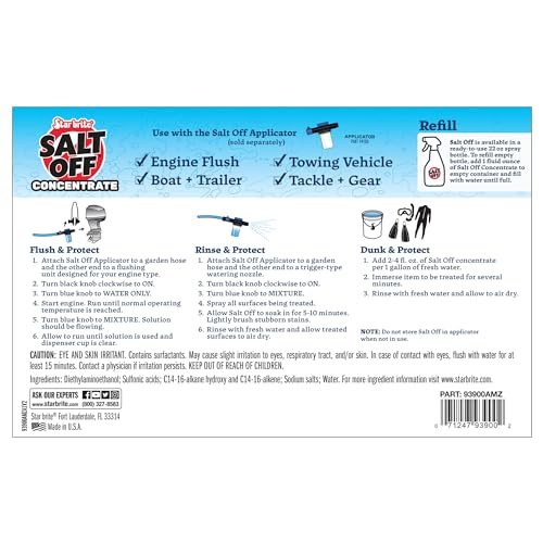 STAR BRITE Salt Off Concentrate - 1 Gallon - Ultimate Salt Remover Wash & Marine Engine Flush for Boats, Vehicles, Trailers, and More (093900N)