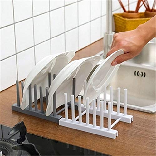 WUDILU Kitchen Organizer Pot Lid Rack Stainless Steel Spoon Holder Pot Lid Shelf Cooking Dish Rack Pan Cover Stand Kitchen Accessories (Color : D)