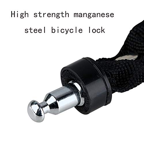 ZHYING Anti Theft Bike Lock with 2 Key,Bicycle Steel Chain,Ring Multipurpose Lock for Scooter,Motorcycles,Helmet,Skateboard