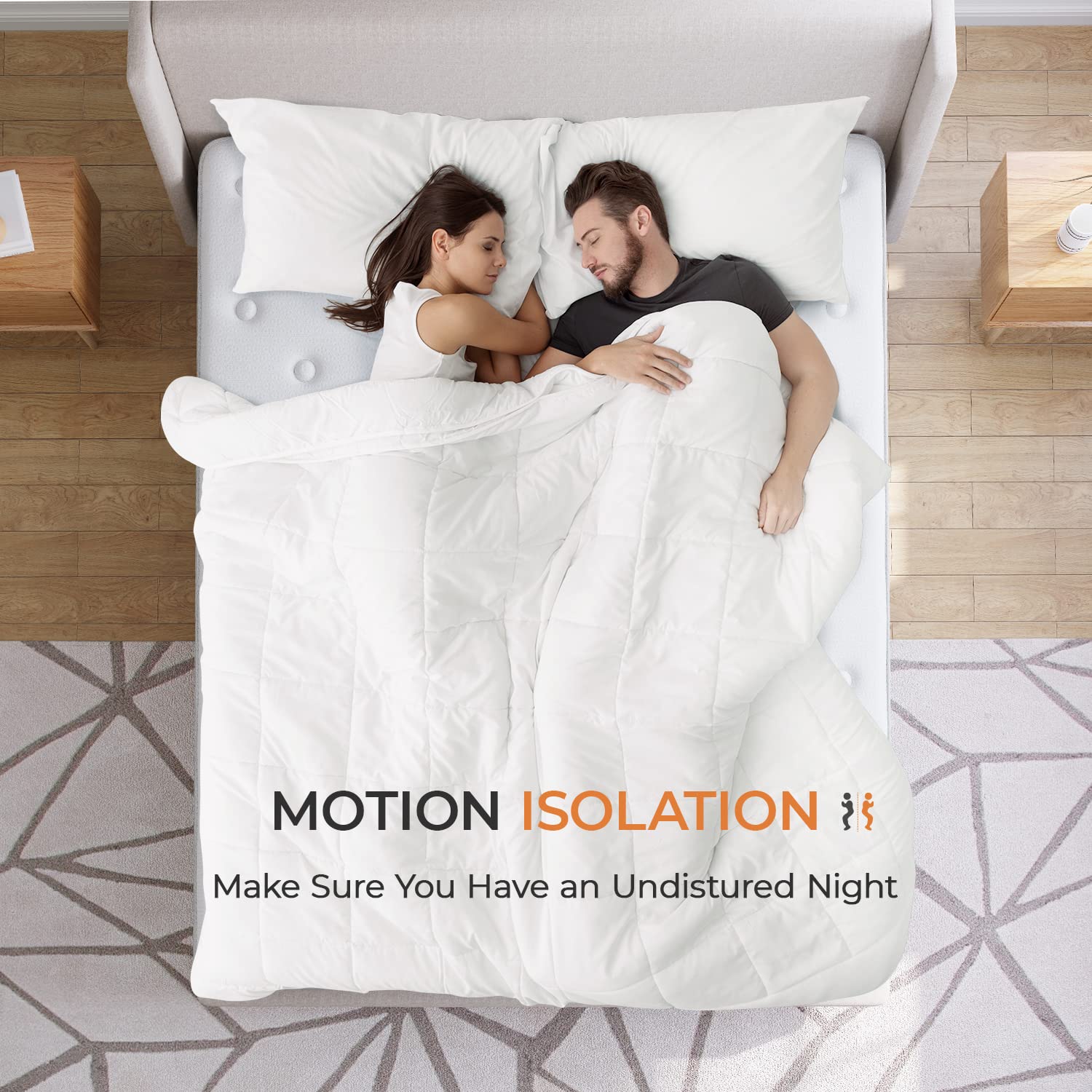 Sweetnight Queen Mattress, 12 Inch Memory Foam and Hybrid Innerspring Mattress for Motion Isolation and Cool Sleep, Mattress Queen, Grey, Island