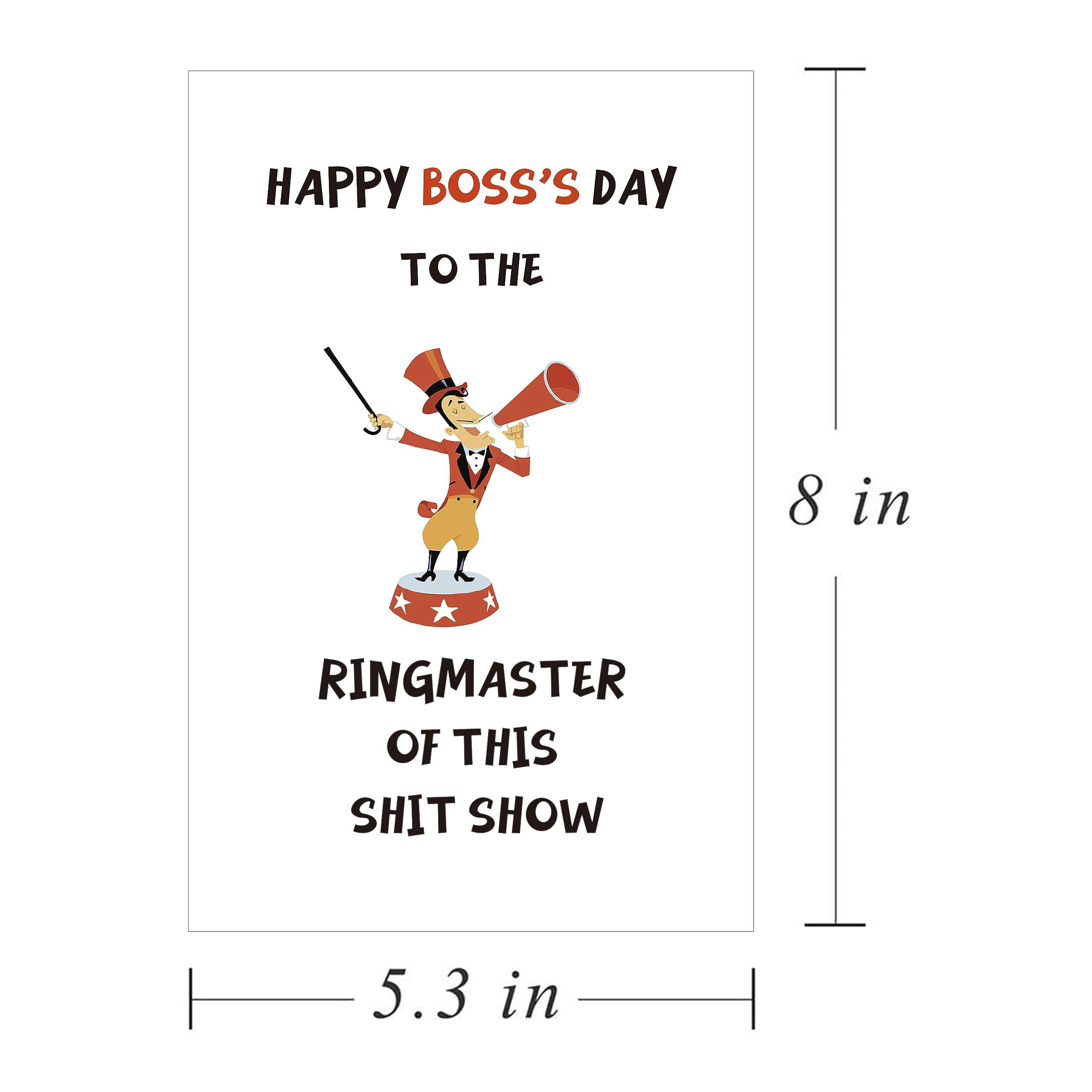 Ure Tenk Boss Appreciate Card, Funny Ringmaster Inspired Boss Day Card, Hilarious Card for Manager