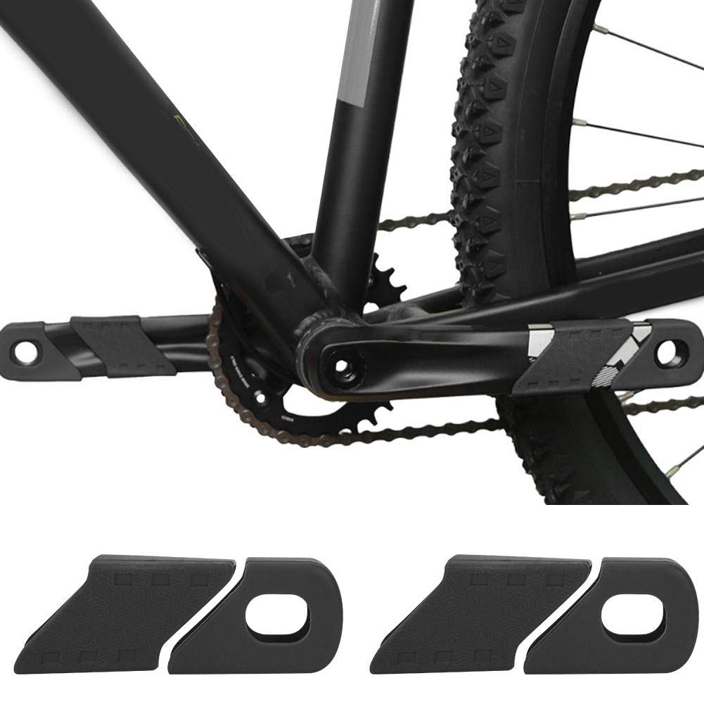 VGEBY1 4PCS Bike Crank Protection Bicycle Sleeve Arm Boots Protector Dust Proof Cover for Mountain Bike(Black)