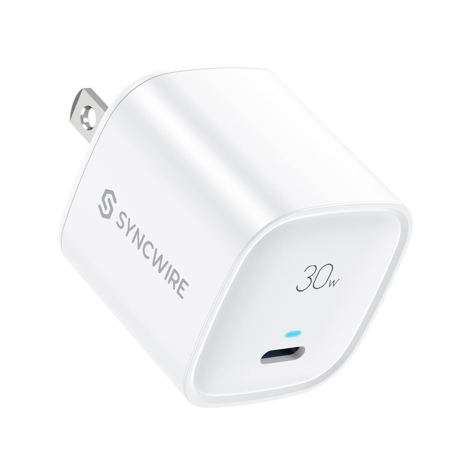 Syncwire PD 30W USB C Charger PPS Ultra Fast Wall Charger GaN III Power Adapter USBC Plug for 14 13 12 Pro Max, Google Pixel 6, Samsung Galaxy S22, iPad, MacBook Air (Cable Not Included)