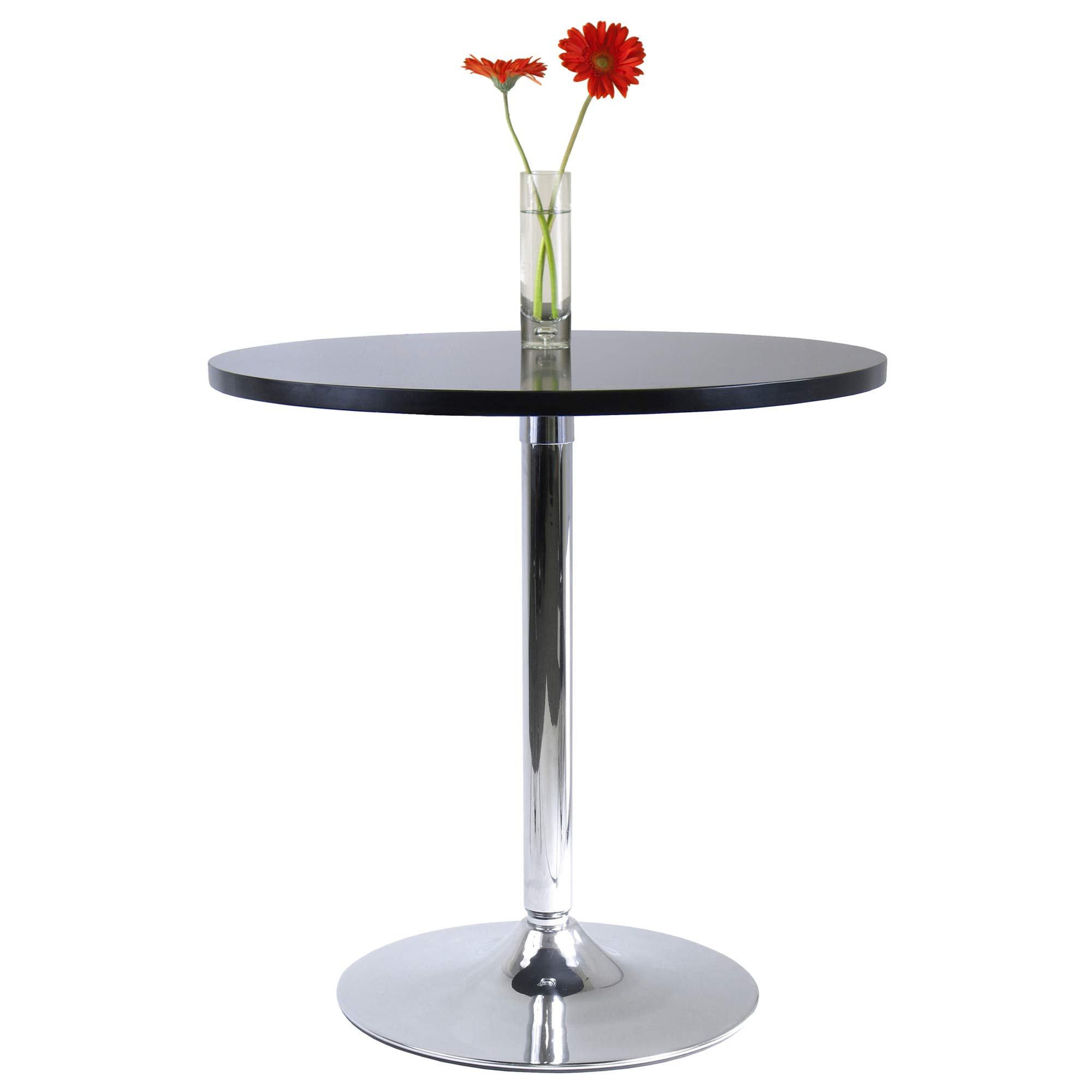 Winsome Spectrum 29 1/2-inch x 28.74-inch x 28.74-inch MDF Round Dining Table, Black (93729)