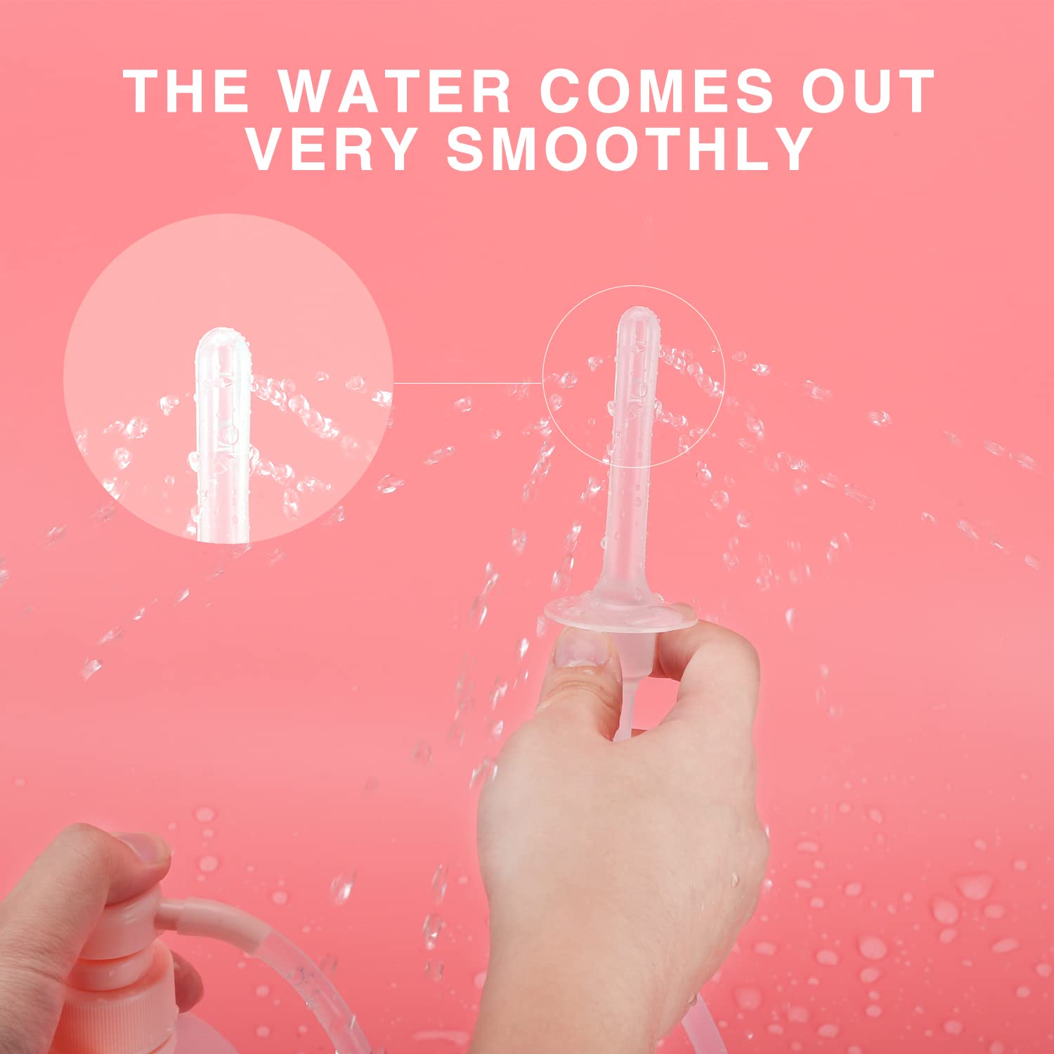 Vaginal Douche for Women Vaginal Cleansing System 600 ml Douche Cleaner Anal Douche Cleaning Kit Capacity with 3 Nozzles