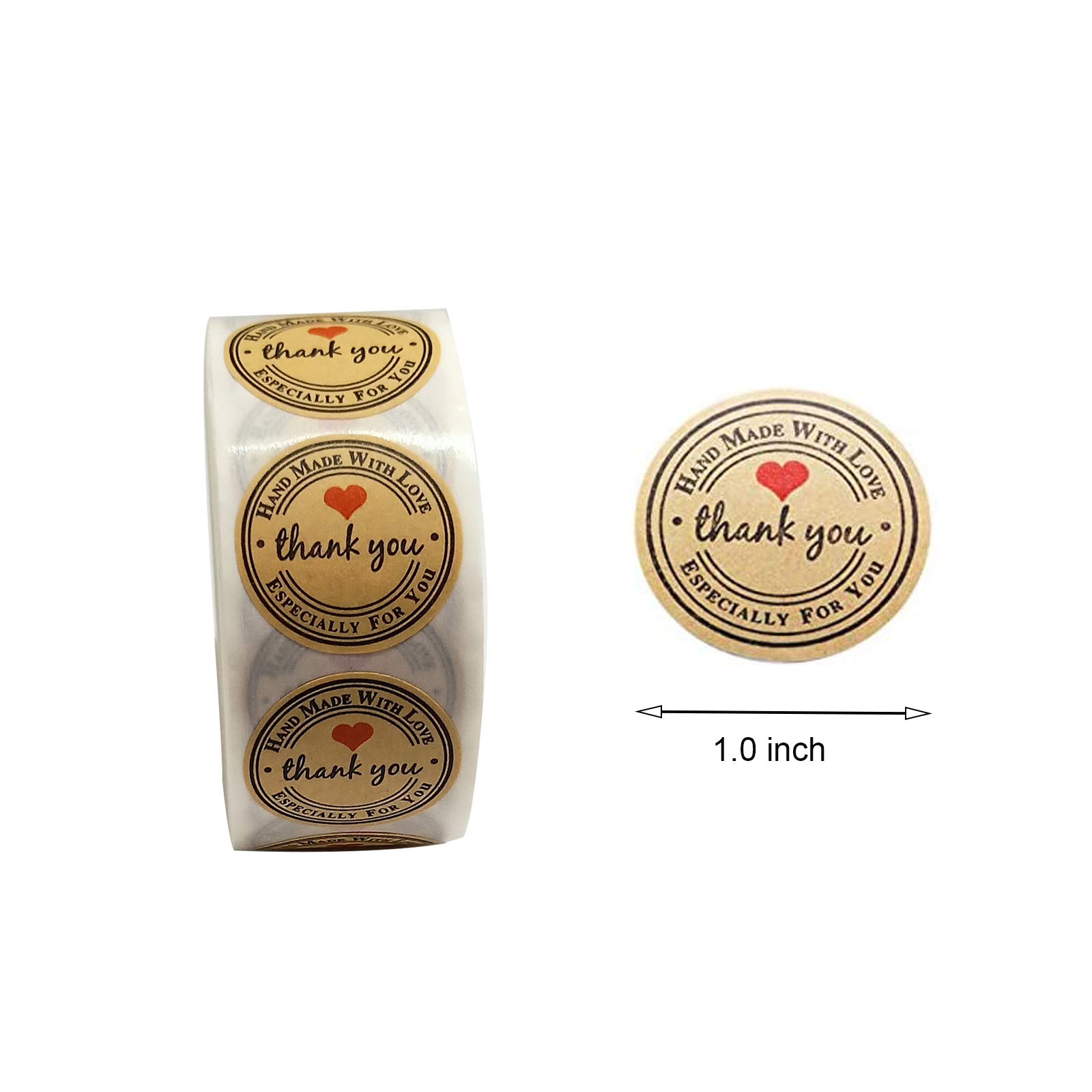 Thank You Stickers Supporting My Small Business Label 1 Inch Round Modern 1000pcs for Envelopes, Gift Bags,envelopes