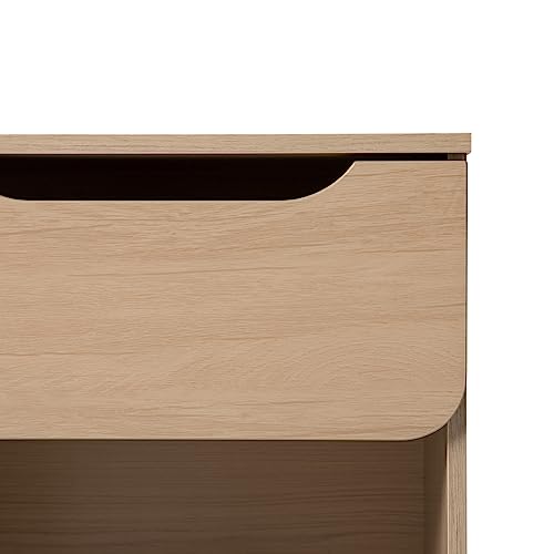 Walker Edison Modern 1-Drawer Simple Nightstand, 20 Inch, Riviera