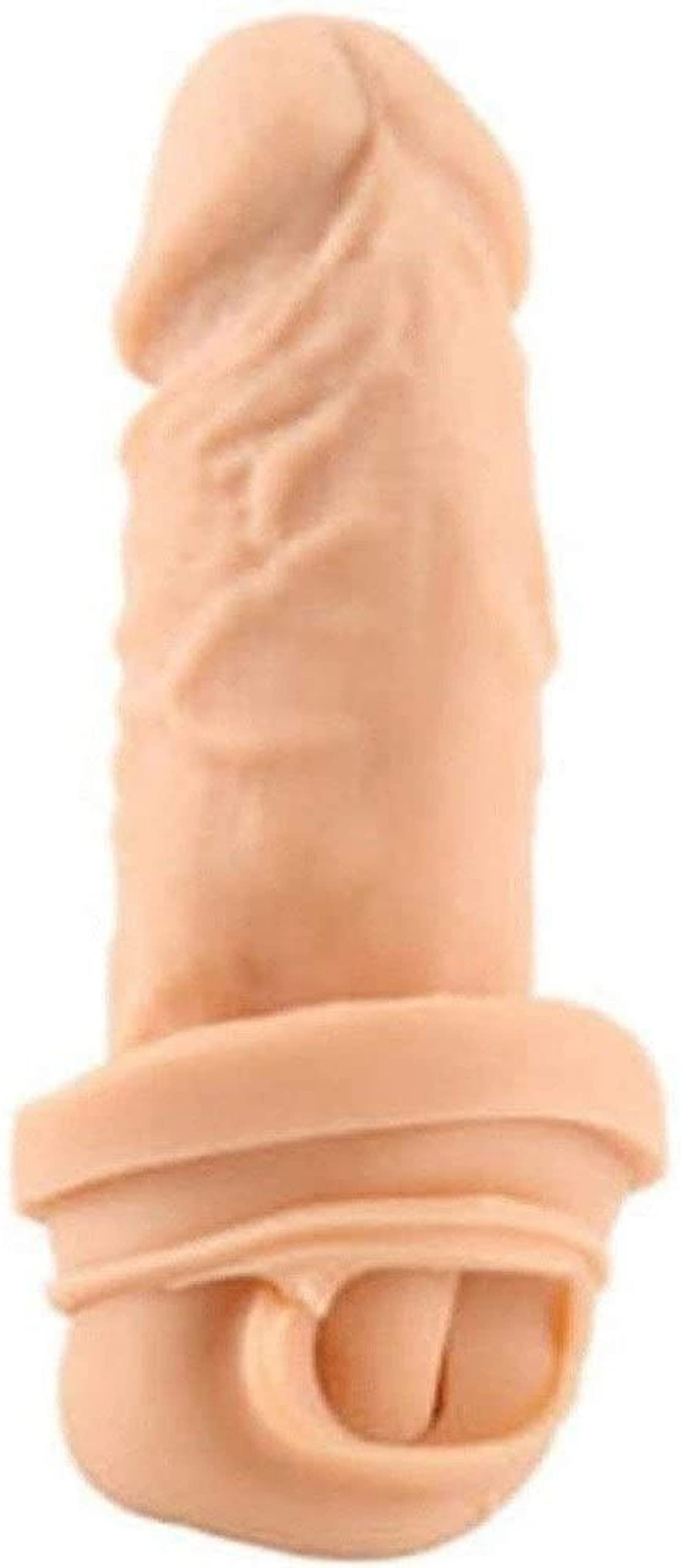 Threaded mace Condom Cock Sleeve Male Condom Adult Lock fine Ring Extended Sleeve Crystal S-leeve (8INCH)