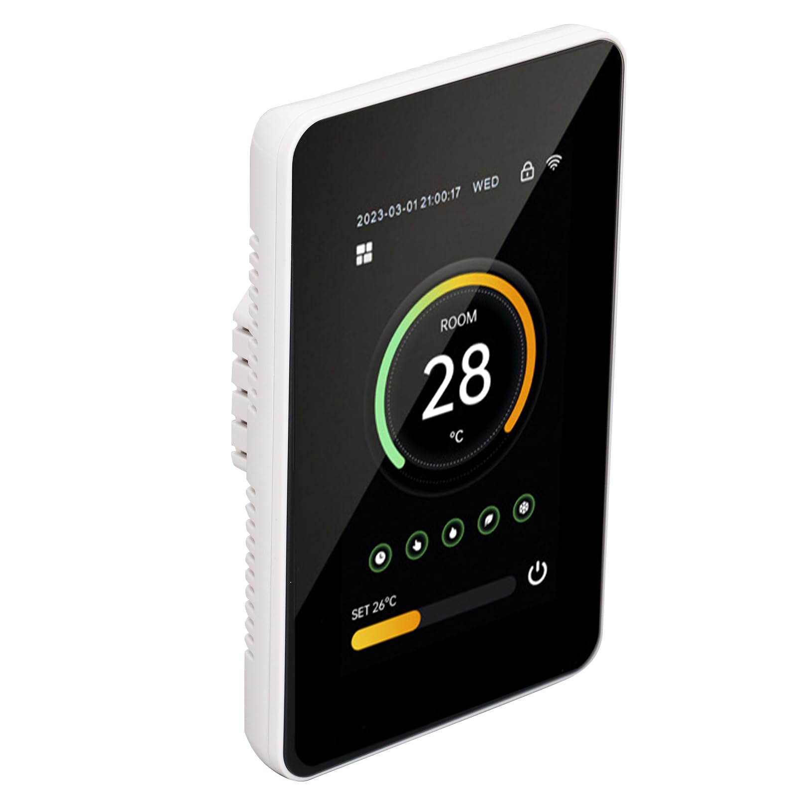 Smart WiFi Thermostat, 100‑250VAC Prevent Freezing App Control Smart WiFi Thermostat with Screws for Floor Heating (3A)
