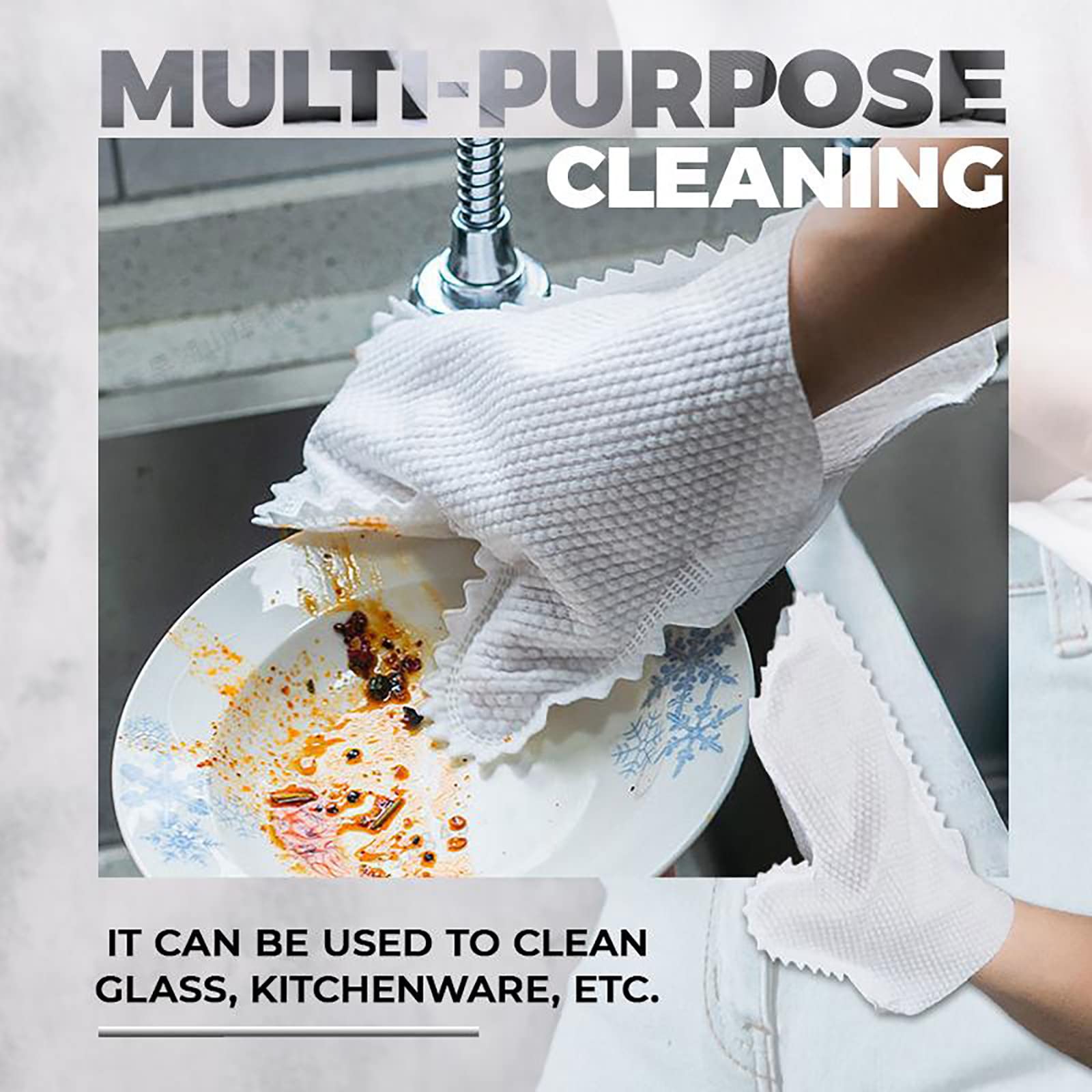 SAINGACE Multi-purpose Washable Dusting Gloves, 20PCS Home Electrostatic Dust Removal Gloves, Disposable Non-woven Gloves