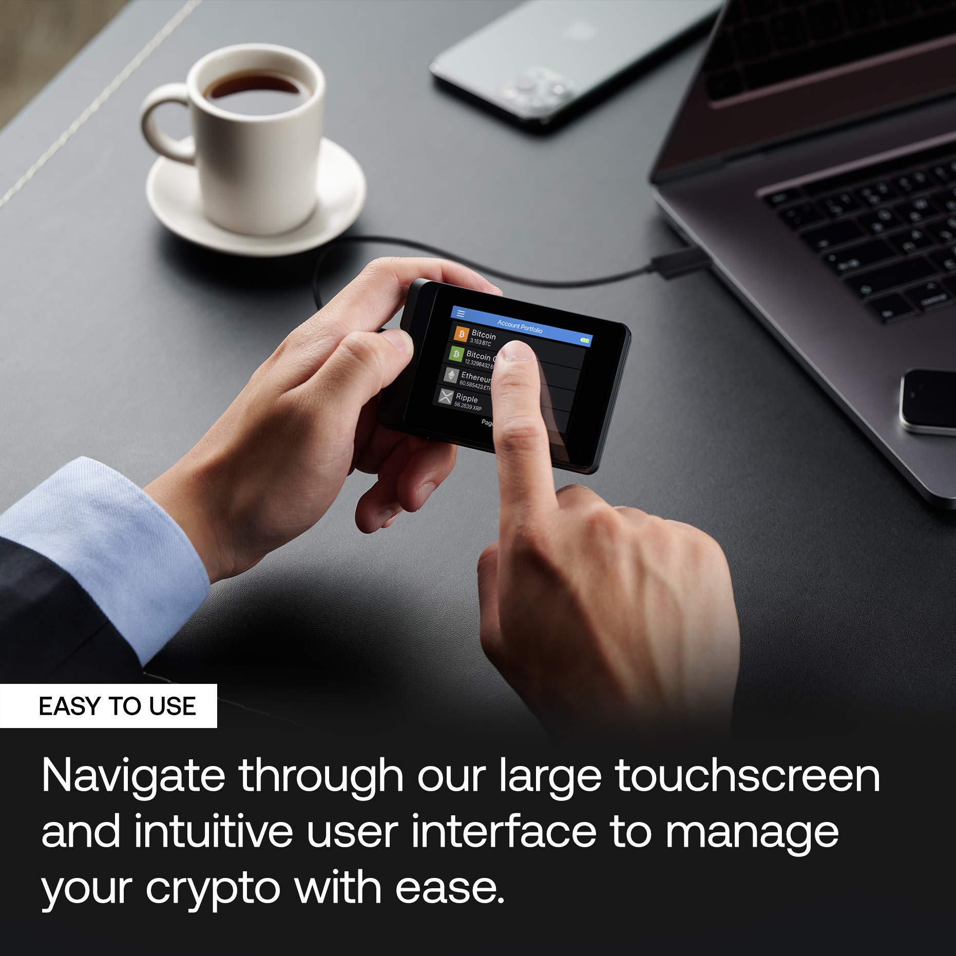 SecuX W10 Crypto-Asset Hardware Wallet - The Ideal Solution for Safely Storing Your Bitcoin, Ethereum, Ripple, Litecoin, Bitcoin Cash and More
