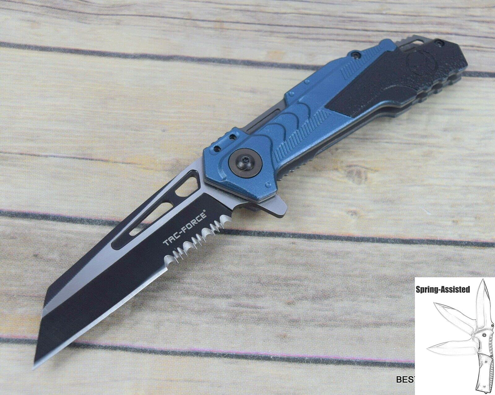 Tactical Open Folding Pocket Knife With Clip Outdoor Survival Hunting Knife for Camping by Survival Steel