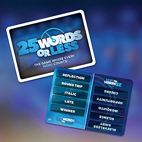 USAOPOLY 25 Words or Less | Fast-Paced Word/Friends & Family Board Game | Based on Popular TV Game Show with Meredith Vieira